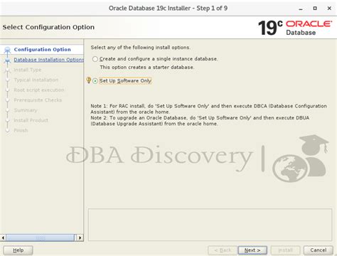 Step By Step Installation Of Oracle Database 19c Software Dba Discovery