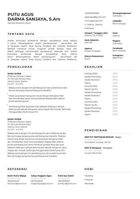 Template CV ATS Terbaik Di BikinCV Blog BikinCV