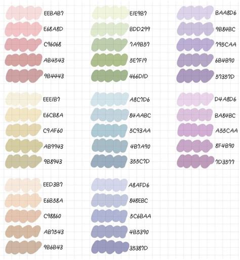 Pin By Rimmee On 굿노트 Hex Color Palette Color Palette Challenge Color Coding Notes