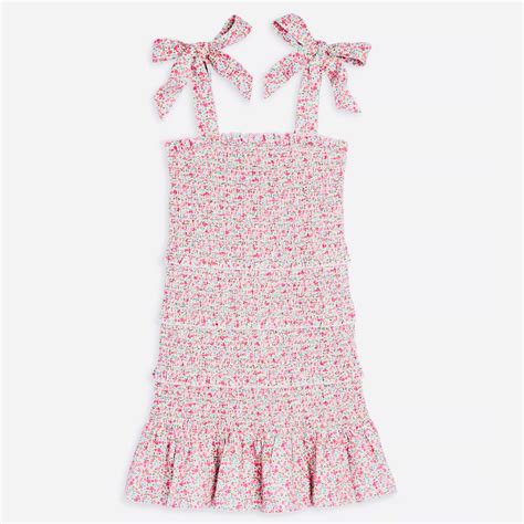 Katie J Nyc Tween Evan Dress Hot Pink Ditsy I Love Sweet Treatz