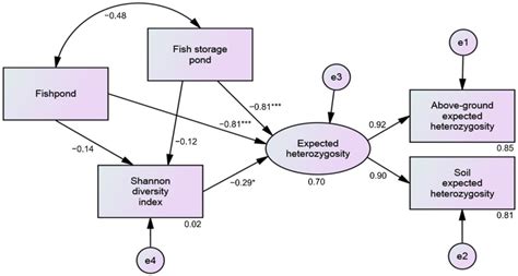 Standardized Solution Of The Structural Equation Model Investigating
