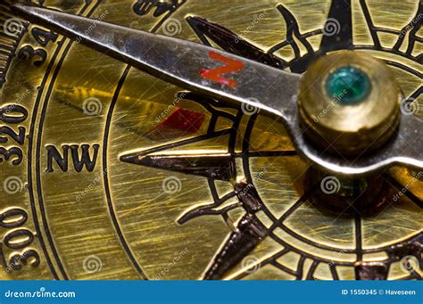 Old Style Gold Compass Stock Image Image Of Outdoor Camping 1550345
