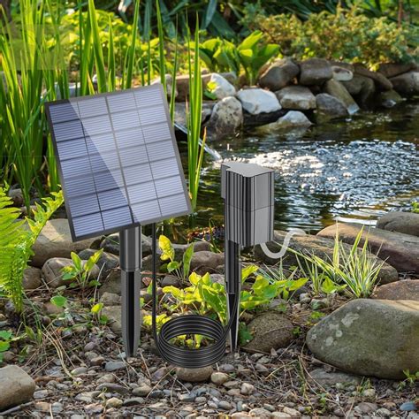 Solar Pond Aerator With Air Hose And Bubble Stone 7v 2 5w Aquarium