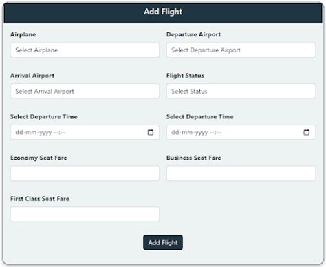 Airline Reservation System Project using React JS + Spring Boot + MySQL