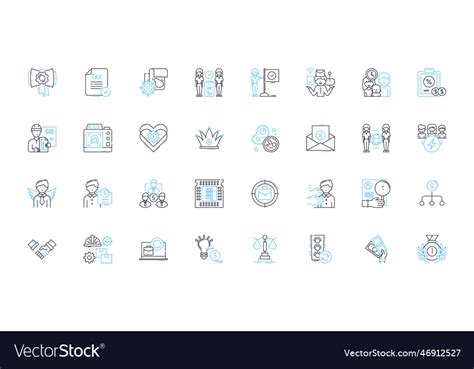 Laboratory Equipment Linear Icons Set Microscope Vector Image