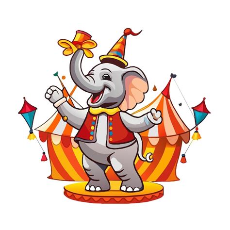 Premium Vector Elephant Circus Vector