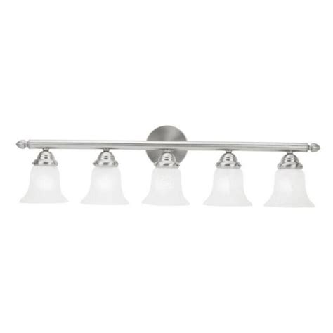 Livex Lighting 1065p Brushed Nickel 5 Light 500w Bathroom Light With