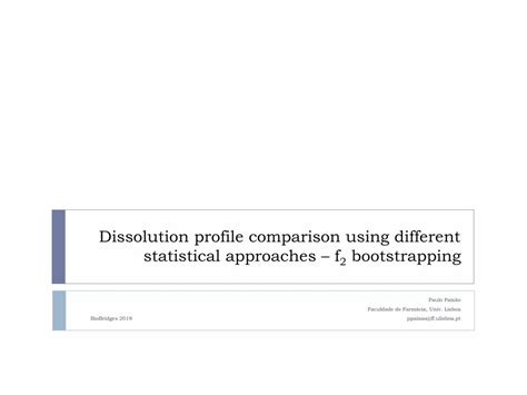 Pdf Dissolution Profile Comparison Using Different Statistical · Dissolution In