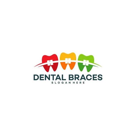 Dental Braces Shop Logo Template Healthy Dental Braces Logo Vector