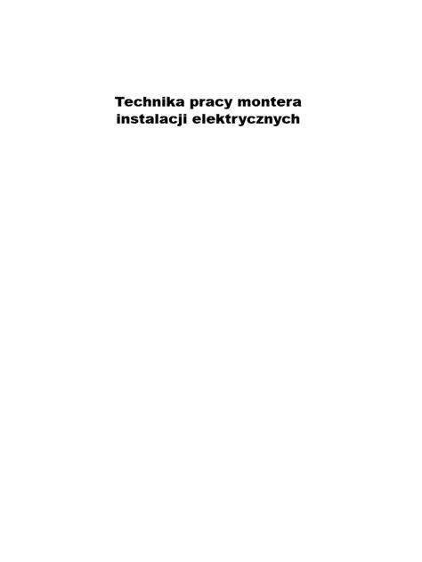 Technika Pracy Montera Pdf
