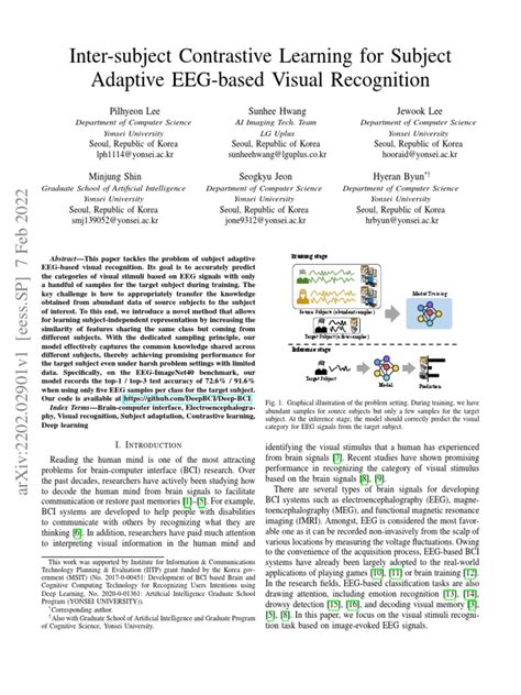 Inter Subject Contrastive Learning Pdf Electroencephalography Computer Vision