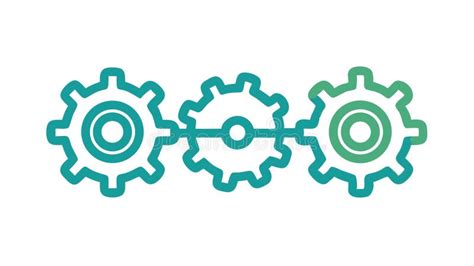 Interconnected Gears Teamwork And System Icon Vector Design