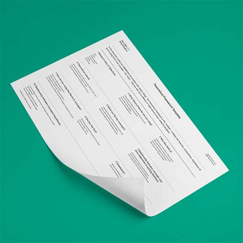 Free Phd Theoretical Framework Template The Phd Proofreaders