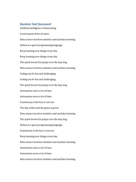 Random Text Example 52 Pdf