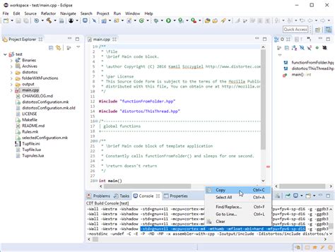 Creating And Configuring A Project In Eclipse Distortos