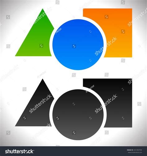 Basic Shapes Triangle Square Circle Stock Vector Royalty Free 331393754 Shutterstock