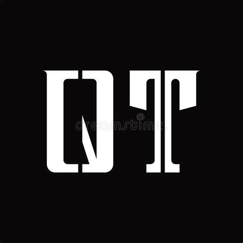 QT Logo Monogram With Middle Slice Design Template Stock Vector Illustration Of Creative