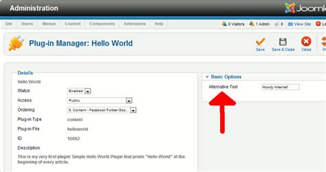 understanding joomla 2 5 plugin parameter fields inmotion hosting