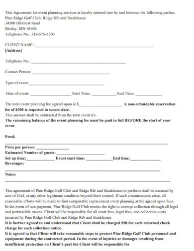 10 Event Planning Contract Examples To Download
