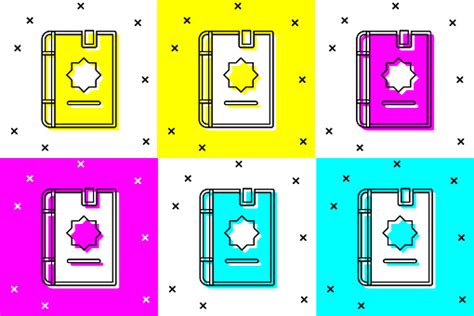 색상 배경에 격리 된 코란 아이콘의 거룩한 책을 설정합니다 이슬람 휴일 이드 무바라크 이드 알피터 라마단 카림 벡터 0명에 대한 스톡 벡터 아트 및 기타 이미지 Istock