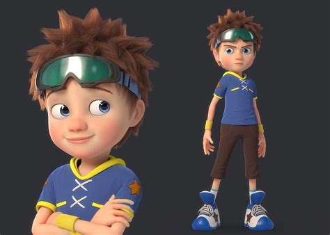 Cartoon Boy Rigged 3d Model Rigged Cgtrader