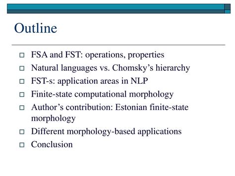 ppt finite state transducers applications in natural language