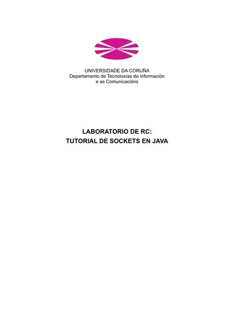 pdf de programación tutorial de sockets en java
