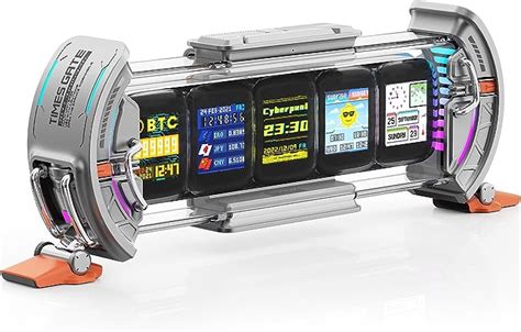 디붐 Divoom Times Gate 사이버펑크 게이밍 설정 디지털 시계 스마트 앱 컨트롤 Wi Fi 연결 Rgb Led 디스플레이 맞춤형 대시보드 게임 룸 및