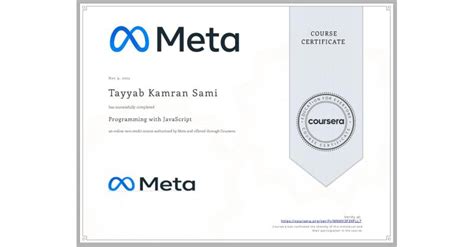 Completed Programming With Javascript Course On Coursera Tayyab