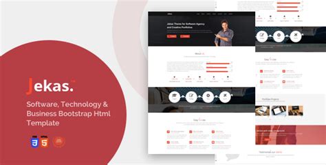 Software Technology And Business Bootstrap Html Template Jekas By