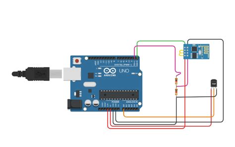 Circuit Design Copy Of Div C Esp8266 Thingspeak With Arduino Tinkercad