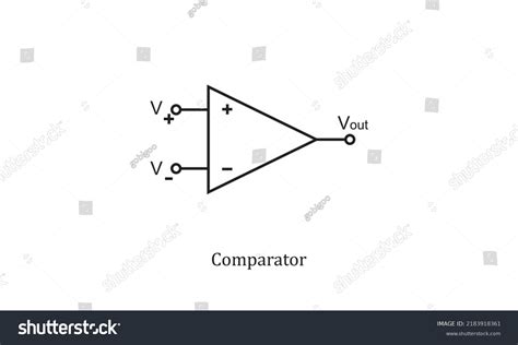 Vector Electronic Circuit Symbol Comparator Stock Vector Royalty Free