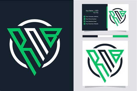 Initial Letter Rnb Triangle Modern Logo Graphic By Master Design
