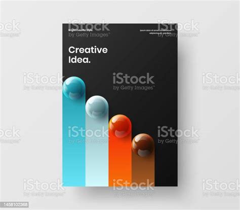 독특한 현실적인 공 엽서 개념입니다 놀라운 브로셔 디자인 벡터 템플릿입니다 A4 용지에 대한 스톡 벡터 아트 및 기타 이미지 A4 용지 개념 고급 Istock