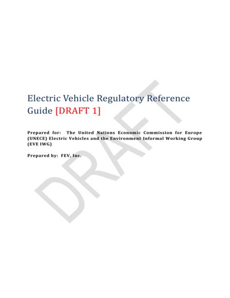 Ev Regulatory Reference Guide Draft 1