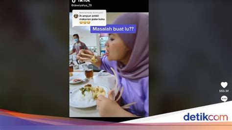 Viral di TikTok Makan Pakai Kuku Panjang, Ditonton 32 Juta Kali!