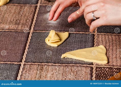 Women Making Doughtdought For Pizza And Bread Stock Image Image Of Fresh Female 180972251