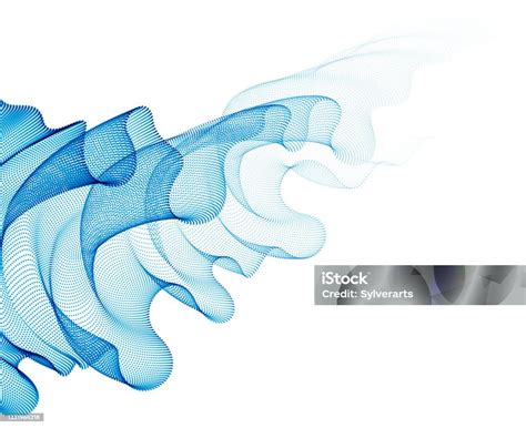 3d 입자 메쉬 어레이 바람이 흐르는 투명 튤 직물 둥근 점 벡터 효과 그림입니다 혼합 메쉬 3d 진정 조용한 벽지 3차원