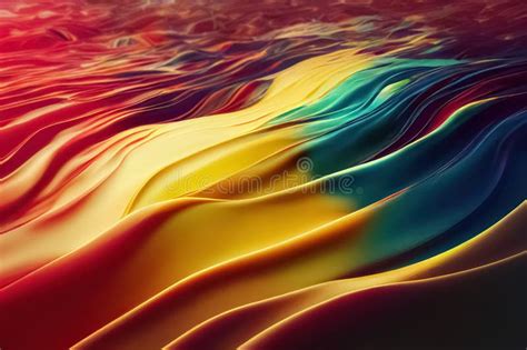 Multicolored Liquid Wavy Dynamic Fluid Abstract Background Undulating