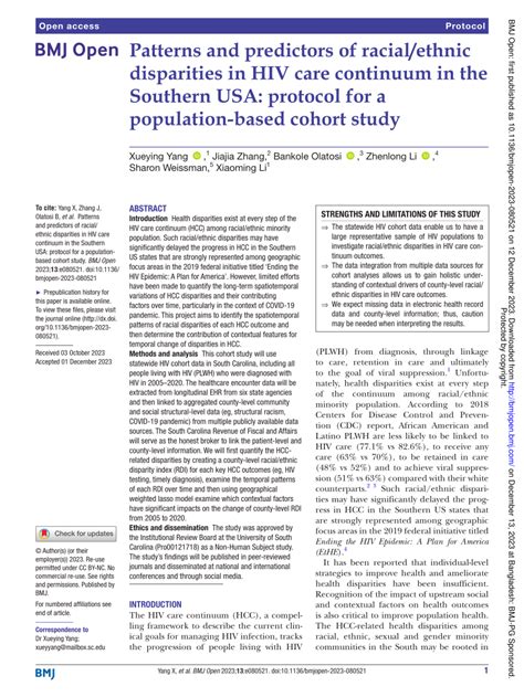 Pdf Patterns And Predictors Of Racialethnic Disparities In Hiv Care