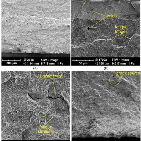 Sem Micrographs Of The Fracture Surface Of Non Sandblasted Flash Butt Download Scientific