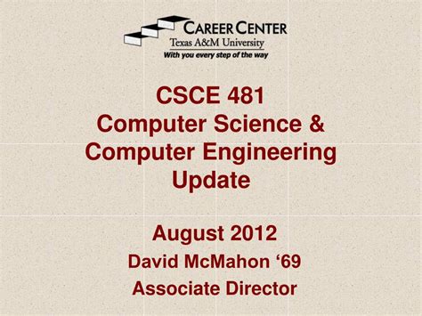 Ppt Csce 481 Computer Science And Computer Engineering Update