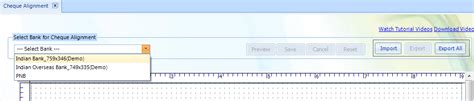 Cheque Alignment In Cheque Printing Software