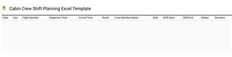 Flight Crew Roster Schedule Excel Template For Efficient Crew