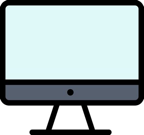 Computer Monitor Screen Hardware Flat Color Icon Vector Icon Banner