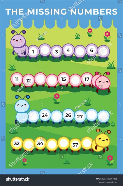 Vector Educational Worksheet Number Practice Fill Stock Vector Royalty