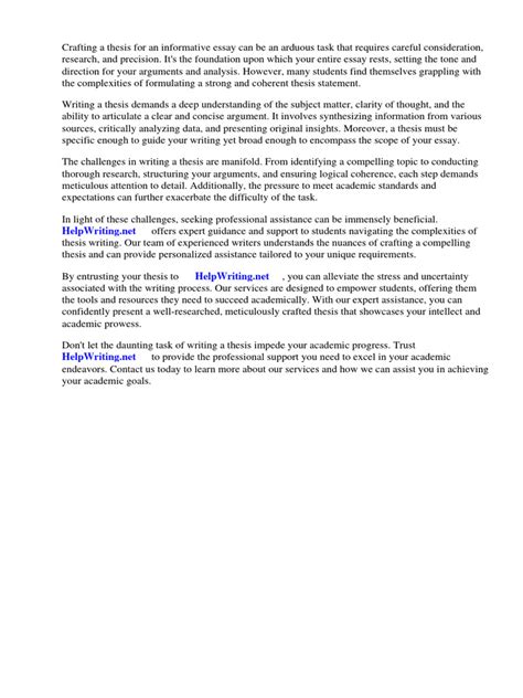 Writing A Thesis For An Informative Essay Pdf Essays Thesis