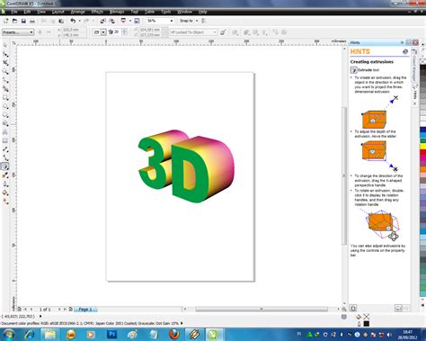 Membuat Efek Teks D Dengan Corel Draw X
