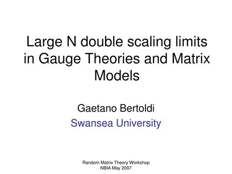 ppt large n double scaling limits in gauge theories and matrix models