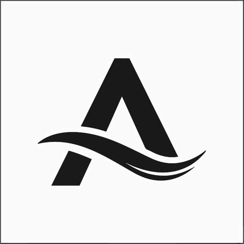 Premium Vector A And Wave Logo